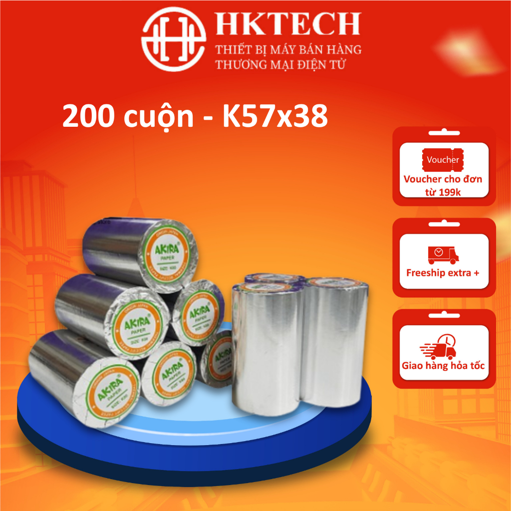 200 rolls of Akira 38mm diameter K57 receipt printing paper | Shopee ...