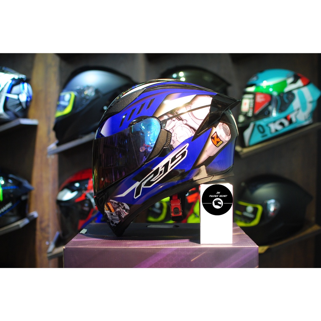 Fullface Royal m138 helmet (genuine) Yamaha R15 blue | Shopee Malaysia