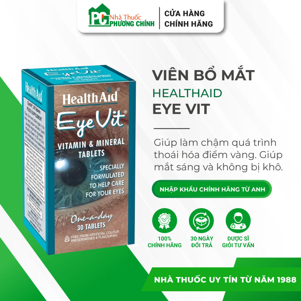 Healthaid Eye Vit Eye Supplements Provide Vitamins to Enhance Eye ...