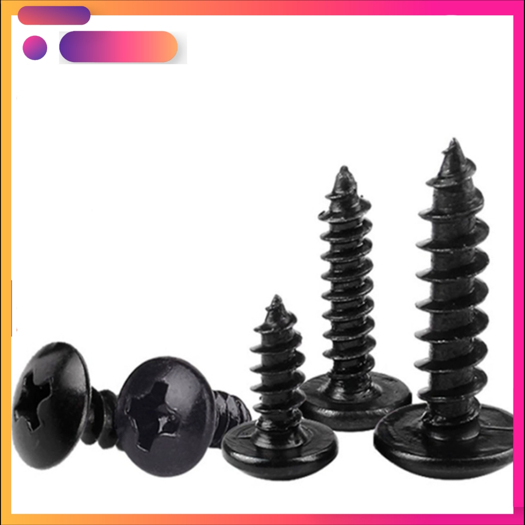 M3, M4 powder-coated black speaker screws | Shopee Malaysia