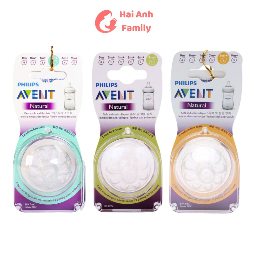 Genuine Avent Natural wide neck, orange nipples [all sizes 0-5 ...