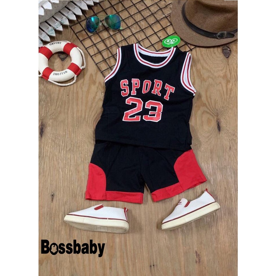 COTTON SET (Striped Underarm Shirt NUMBER 23 PRINTED) FOR BOYS ...