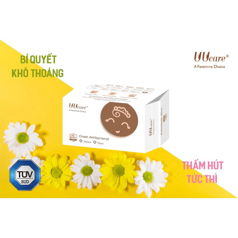 Uucare Crown Antibacterial Sanitary Napkin 15cm 40 Pieces/Pack | Shopee ...