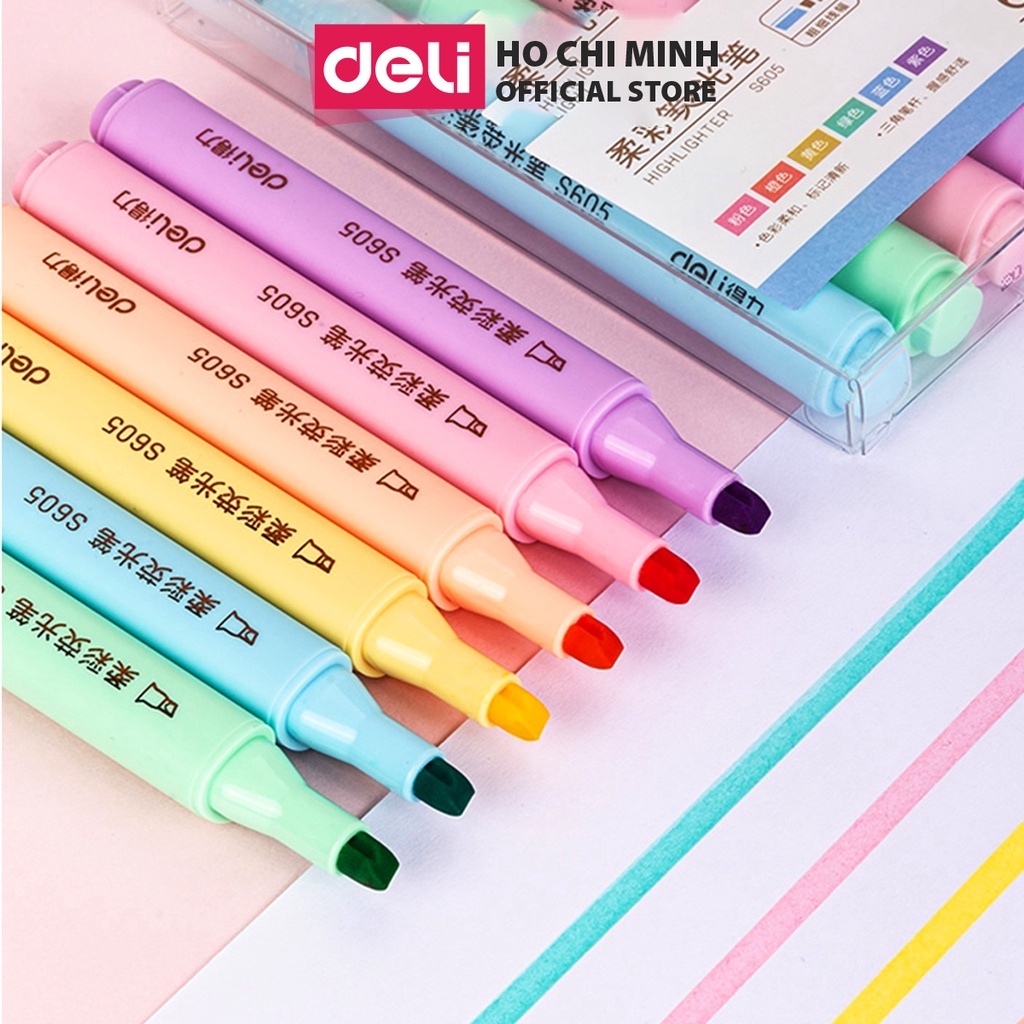 [NEW] Set of 6 Cute 6-Color Memory Highlight Pens Luminous Markers Take ...