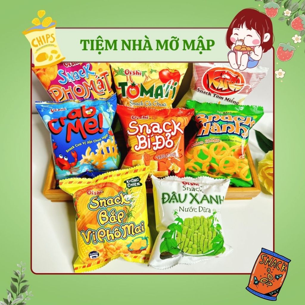 (Combo Of 10) packs of Oishi Snacks MINI PACKAGE (6g pack) crispy and ...
