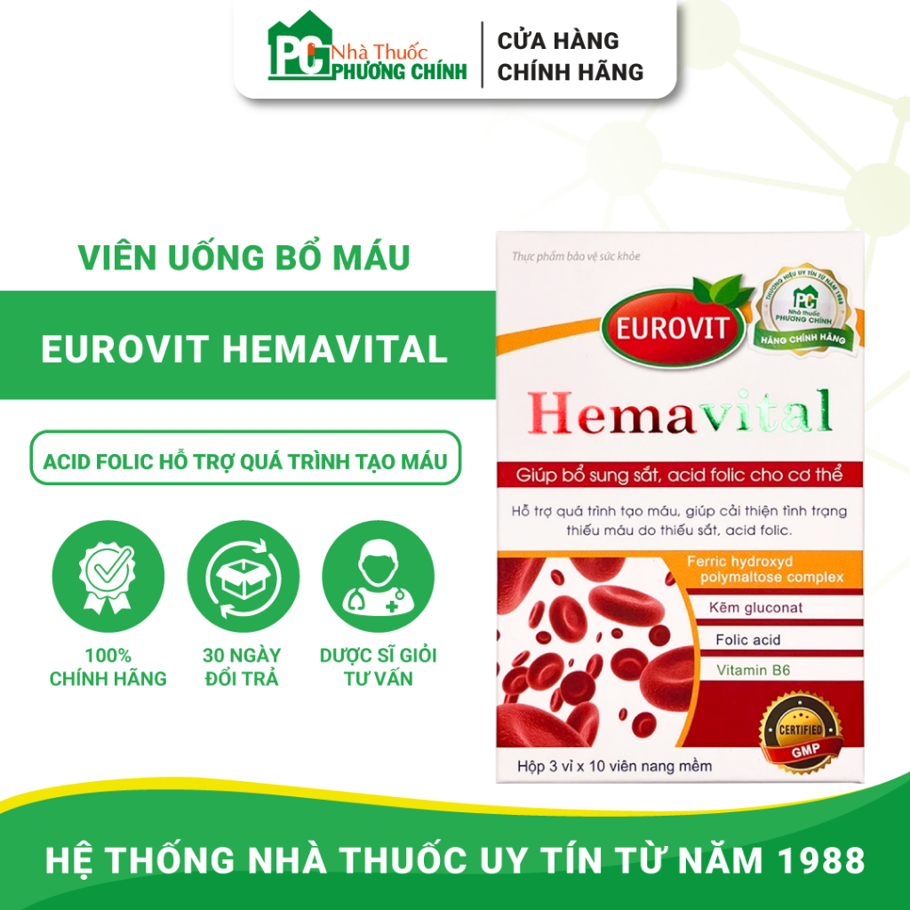 Hemavital Eurovit Blood Supplement Pills Help Improve Anemia Due to ...