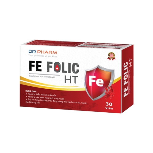 Fe FOLIC iron supplement pills nourish blood, improve anemia - Box of ...