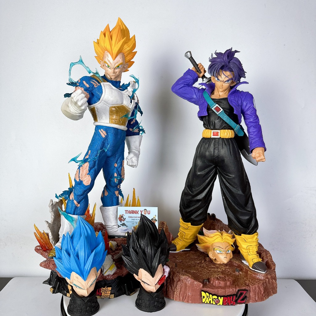 Vegeta model with 4 replaceable heads 55cm high with Dragon ball base ...