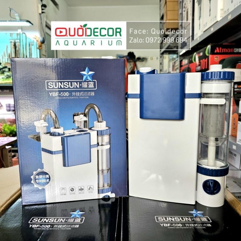 Sunsun YBF500 hanging filter with integrated modern sediment discharge ...
