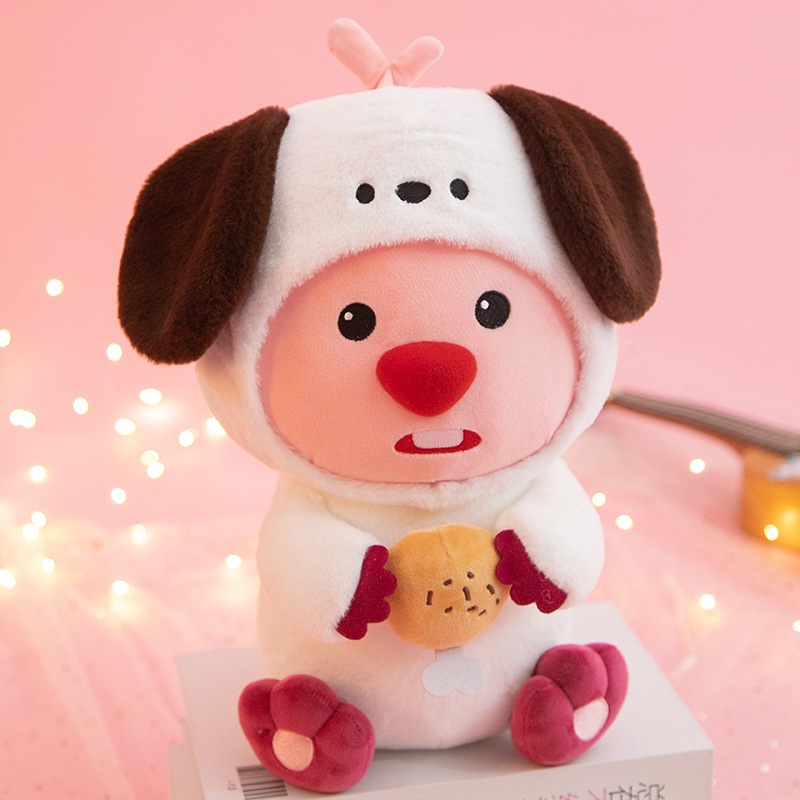 Hai ly Loopy animal Teddy Bear White Dog - cute Hai ly Loopy cosplay ...
