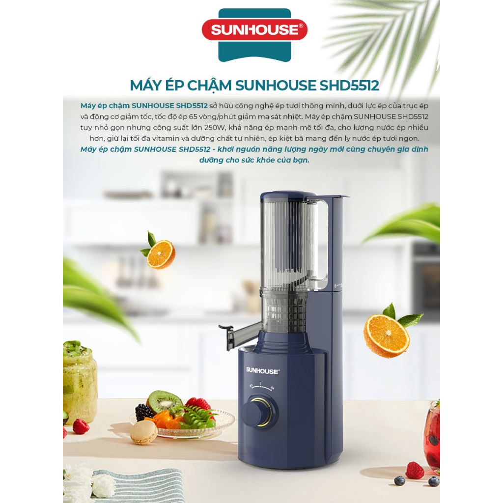 Sunhouse SHD5512 Slow Press Machine With Large Capacity 250W - | Shopee ...
