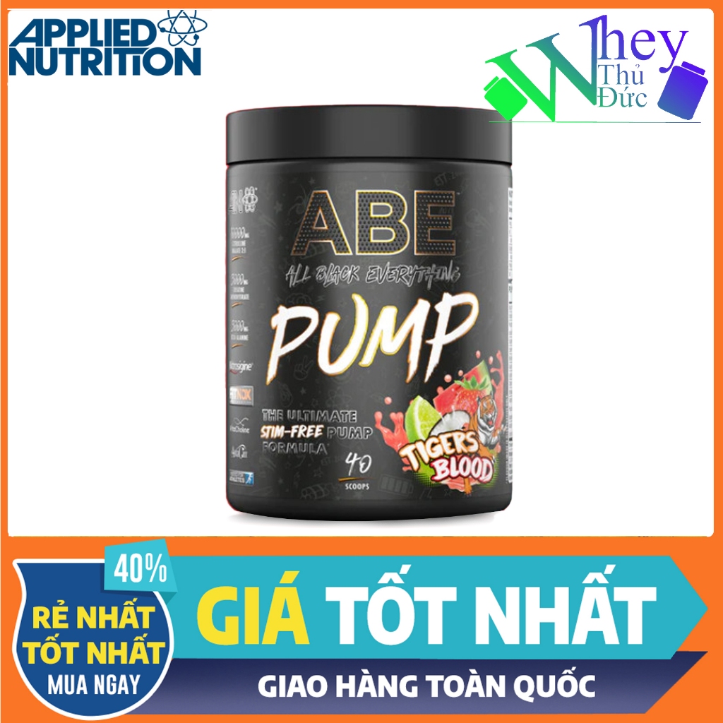 Increase strength ABE PUMP caffeine-free Applied Nutrition 40 Scoops ...