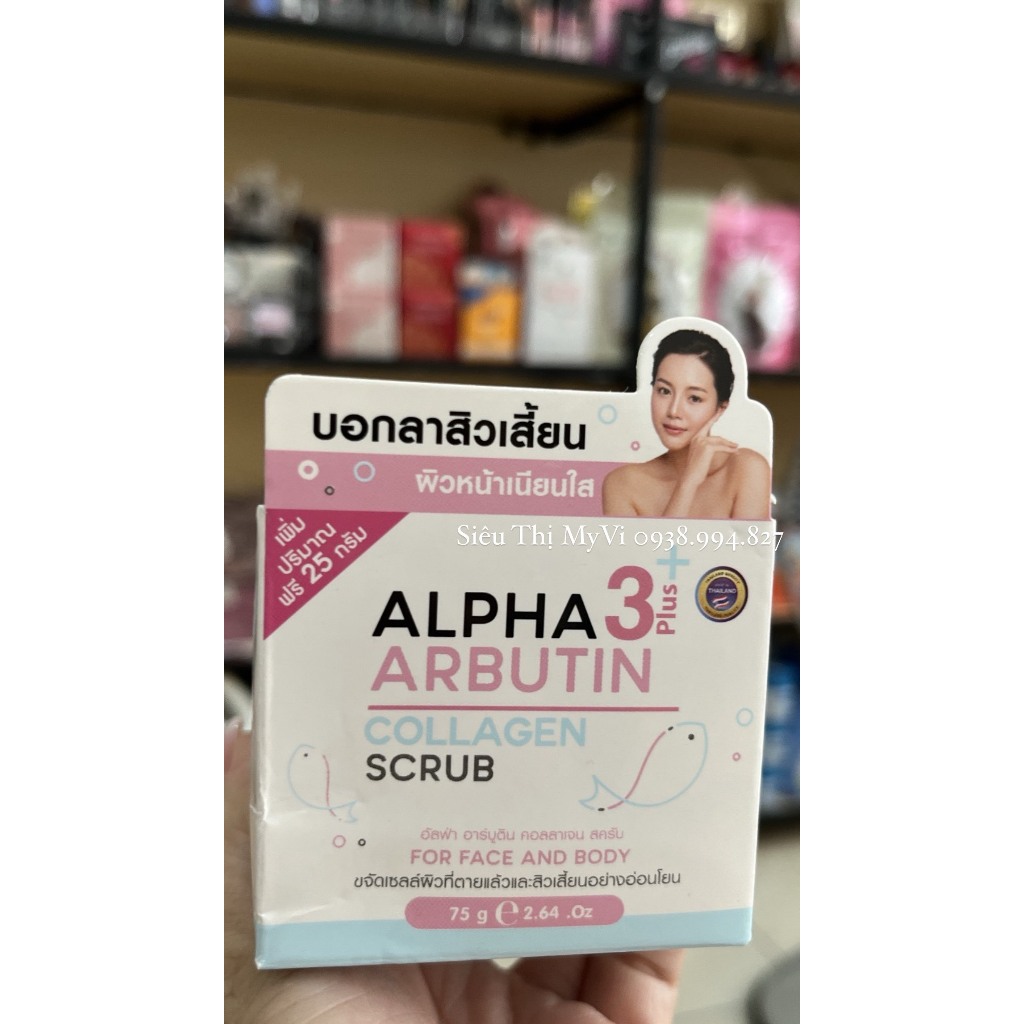 [THAI Goods] Collagen Alpha Arbutin Scrub for face and body, 75g box ...