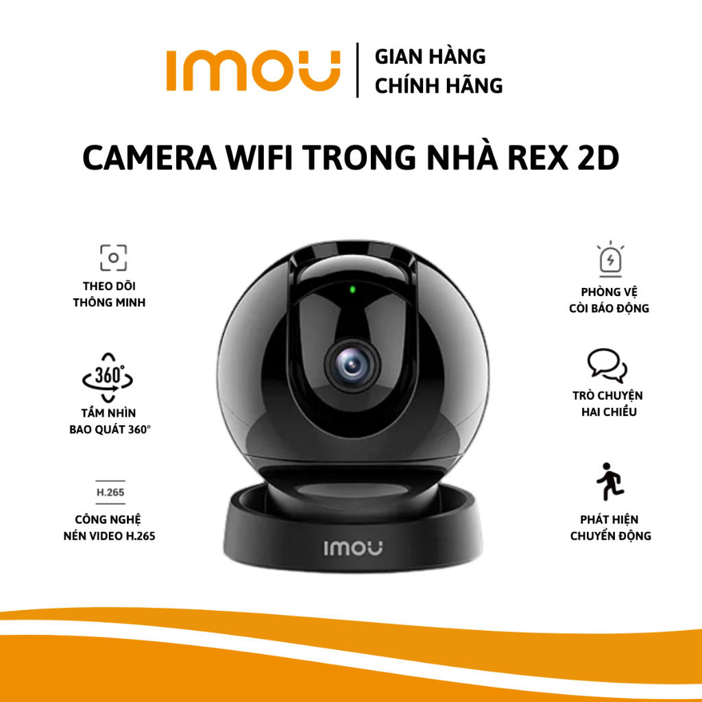 Imou Indoor Camera REX 2D 5MP 360 Rotation Human Identification 2-Way ...