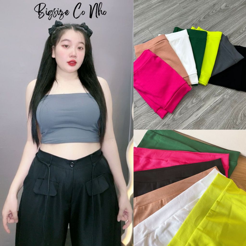 Women's big-size crop top tube top for summer, strong elasticity, sweat ...