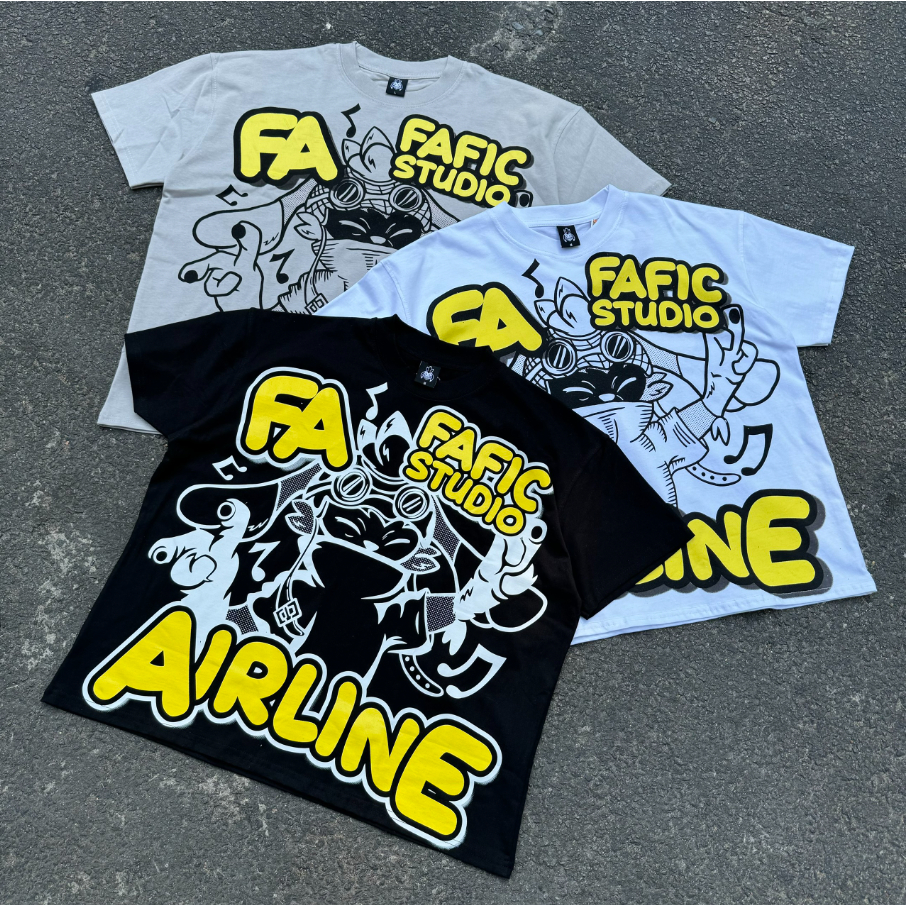 Fafic Studio Fafic AIRLINE t-shirt BOXY shape tee local Fafic Studio t ...