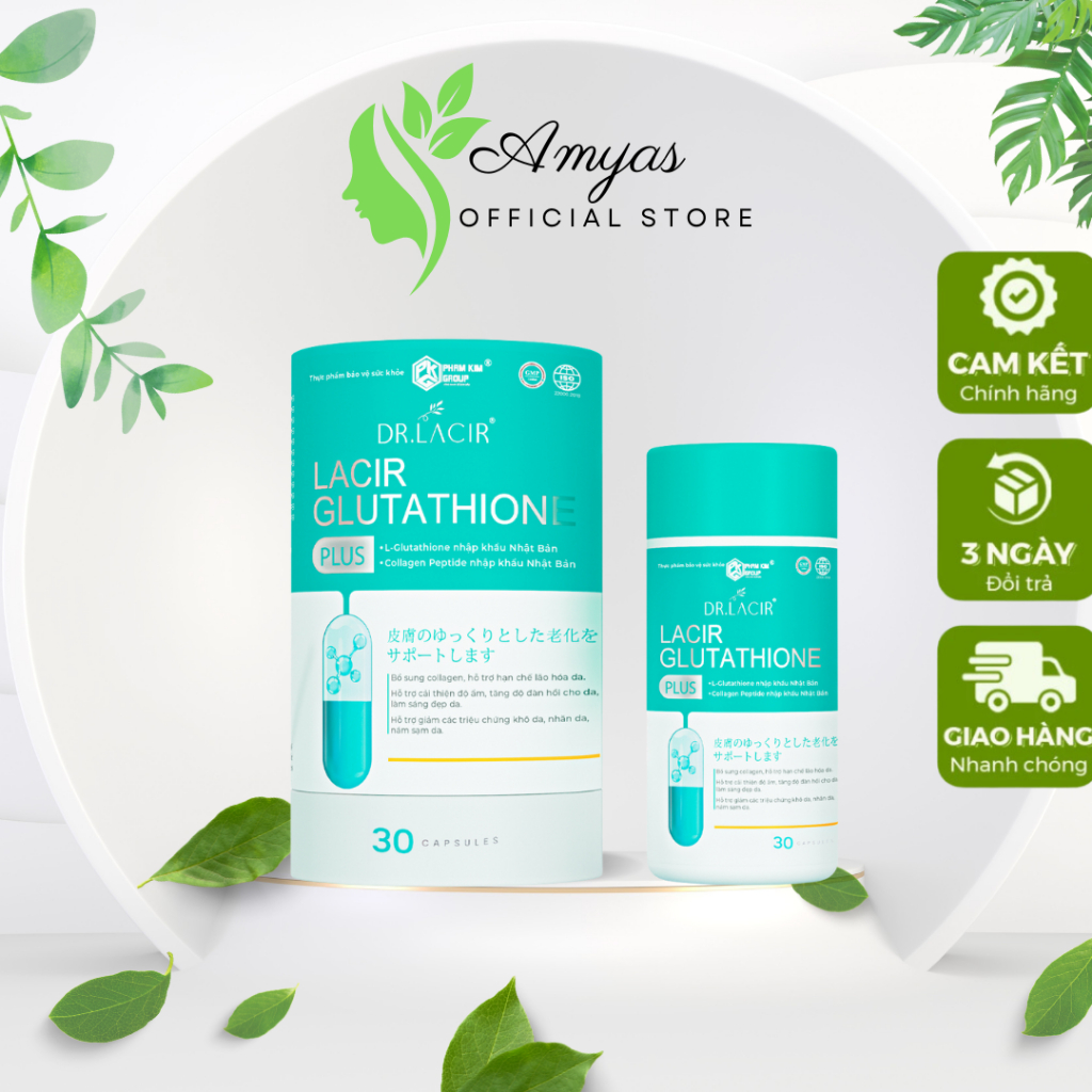Genuine Glutathione 600 Dr Lacir Skin Whitening Pills Limit Skin Aging, Wrinkles, Increase ...