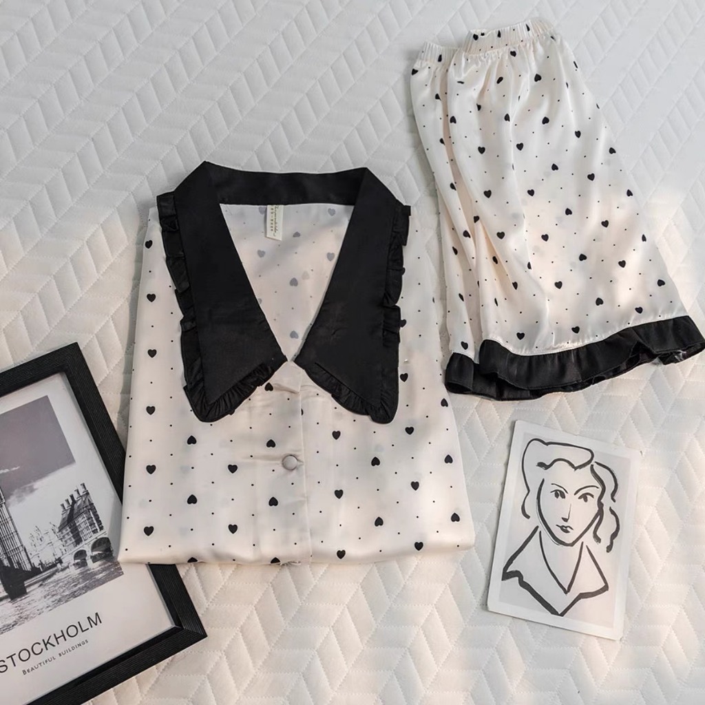 PADDY SET FOR HOME WEAR BEAUTIFUL SILKshort sleeve IU HOT 2024 | Shopee ...