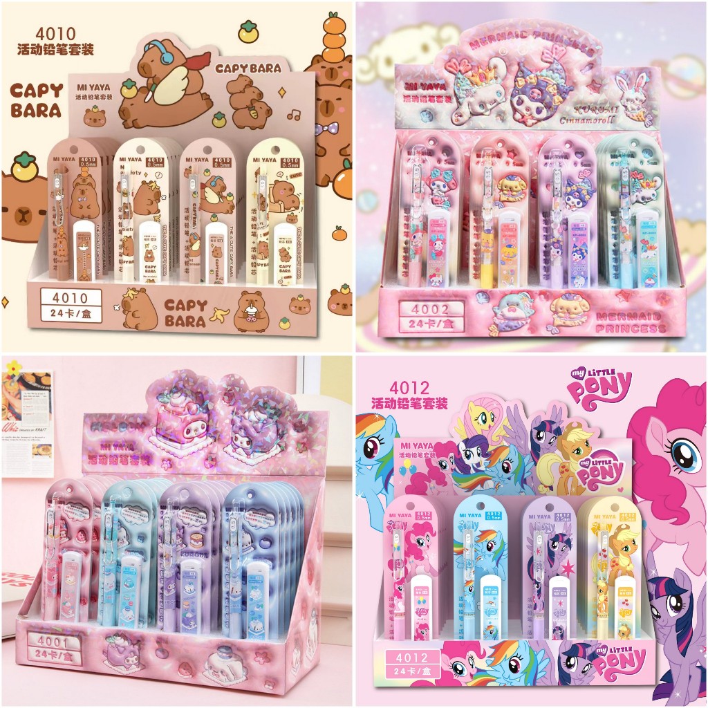 Capy Bara - Sanrio stapler pencil Set with 0.5mm pencil box Pony Kuromi ...
