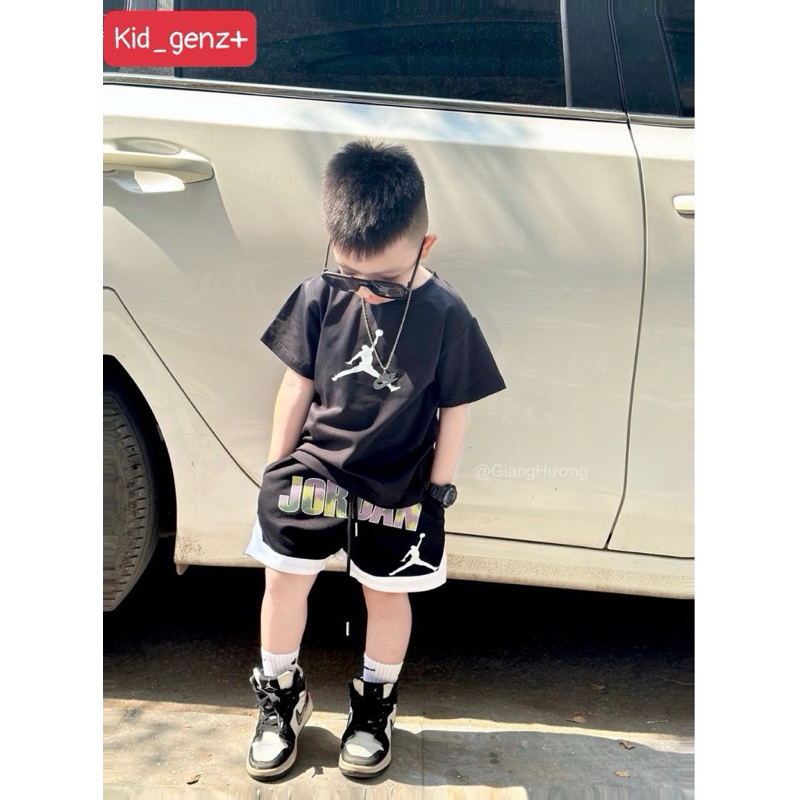 Jordan 23 tie-toe sports clothes set for babies, pile shorts set for ...