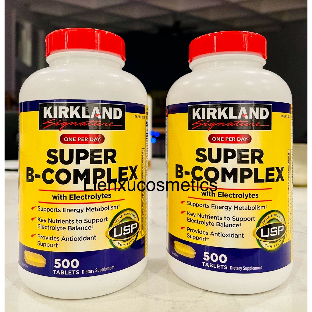 Kirkland Signature Super B complex Multivitamin B, box of 500 tablets ...
