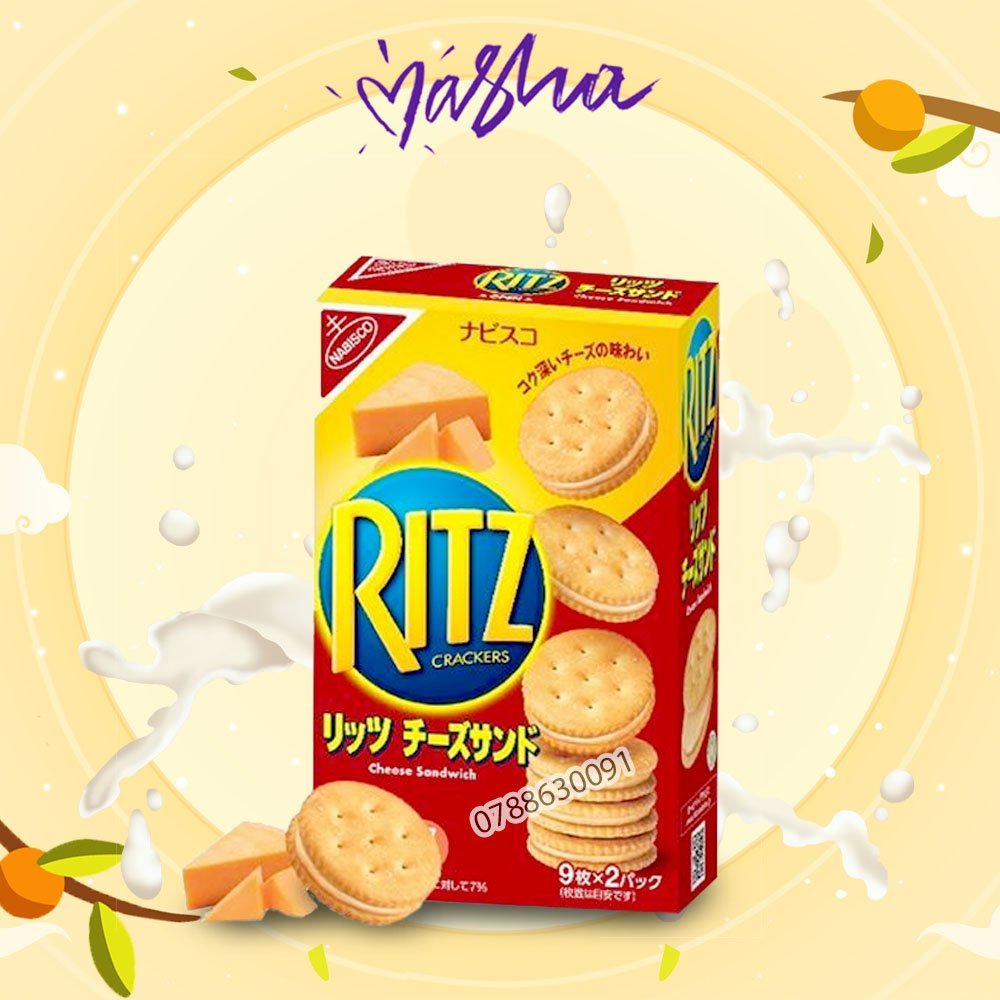 Ritz Crackers Biscuits Filled With Japanese Cheese Cream 160g (9 Pieces ...