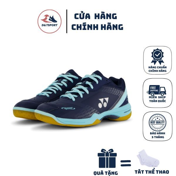 Yonex SHB 65Z3 Badminton Shoes, navy blue, turquoise sole | Shopee Malaysia