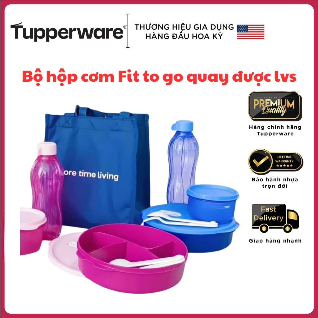 Fit to go 1L microwave lunch box (with bag + water bottle + soup box ...