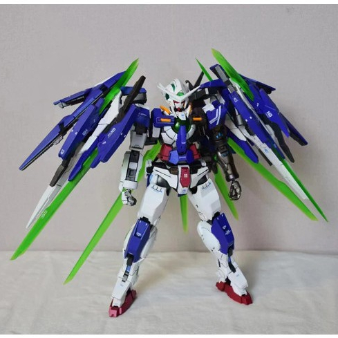 Assembled Model MG 1/100 00 Exia Repair IV R4 (Free water decal and red ...