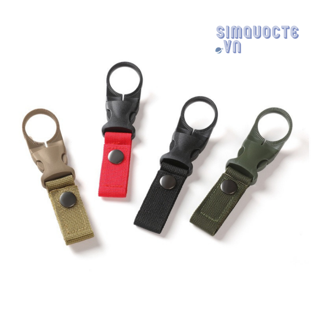 Tactical water bottle backpack keychain Plastic strap with latch lock ...
