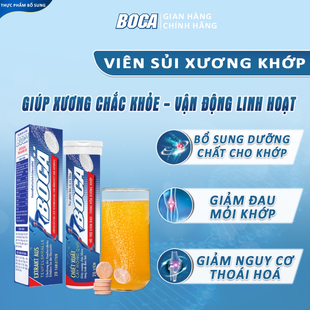 Boca Effervescent Tablets Help Relieve Pain, Reduce Dry Joints, Help Joints Move Flexibly Box Of ...