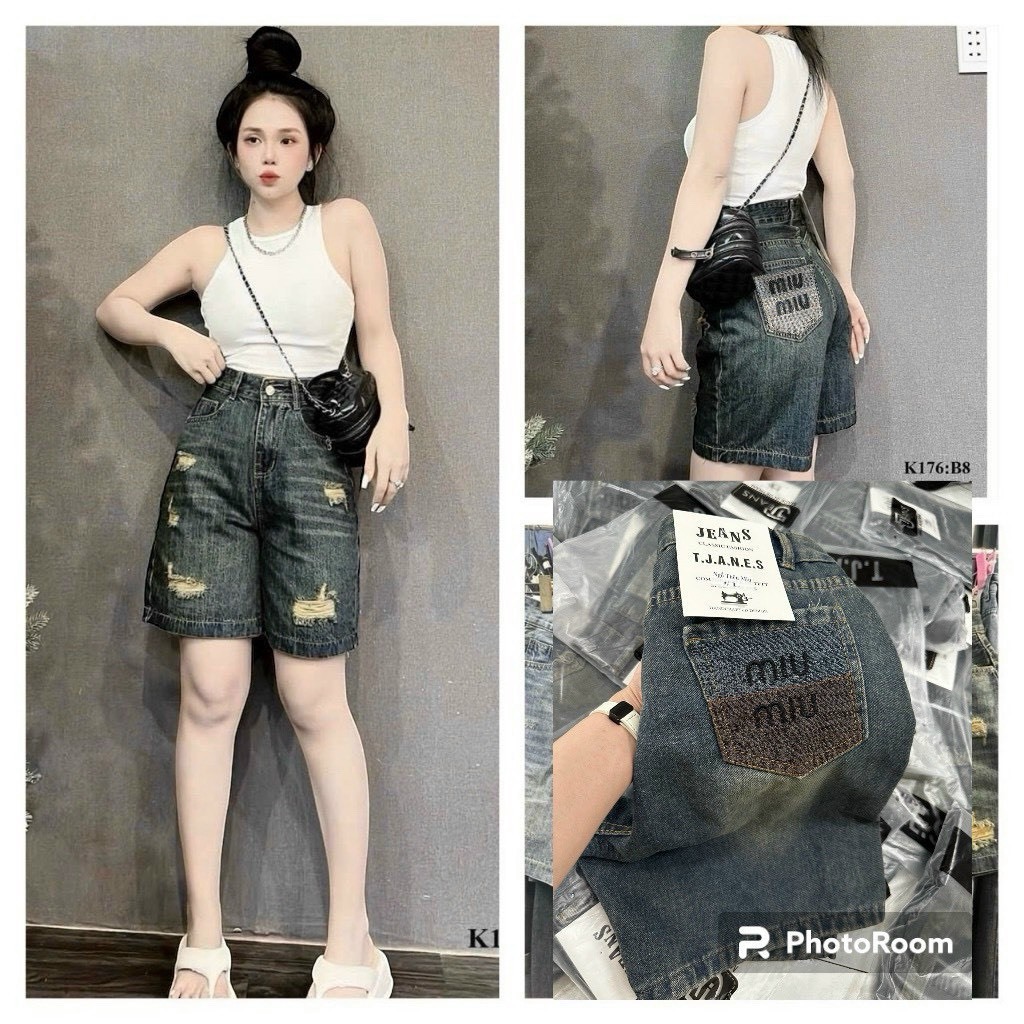 MIU MIU Shorts embroidered with soft cow pattern ulzzang high back 2024 ...