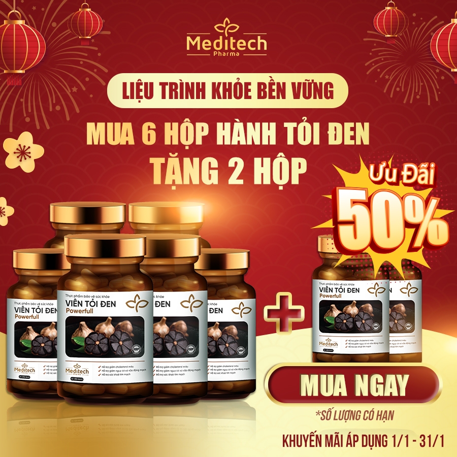 [COMBO 6 Get 2] Powerful Full MEDITECH Liver Tonic Tablets From Black Garlic Ly Son Help ...