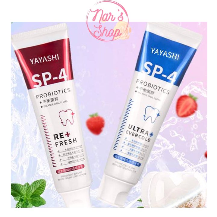 Sp-4 Yayashi Ultra + Whitening Super Probiotic-4 Toothpaste White ...