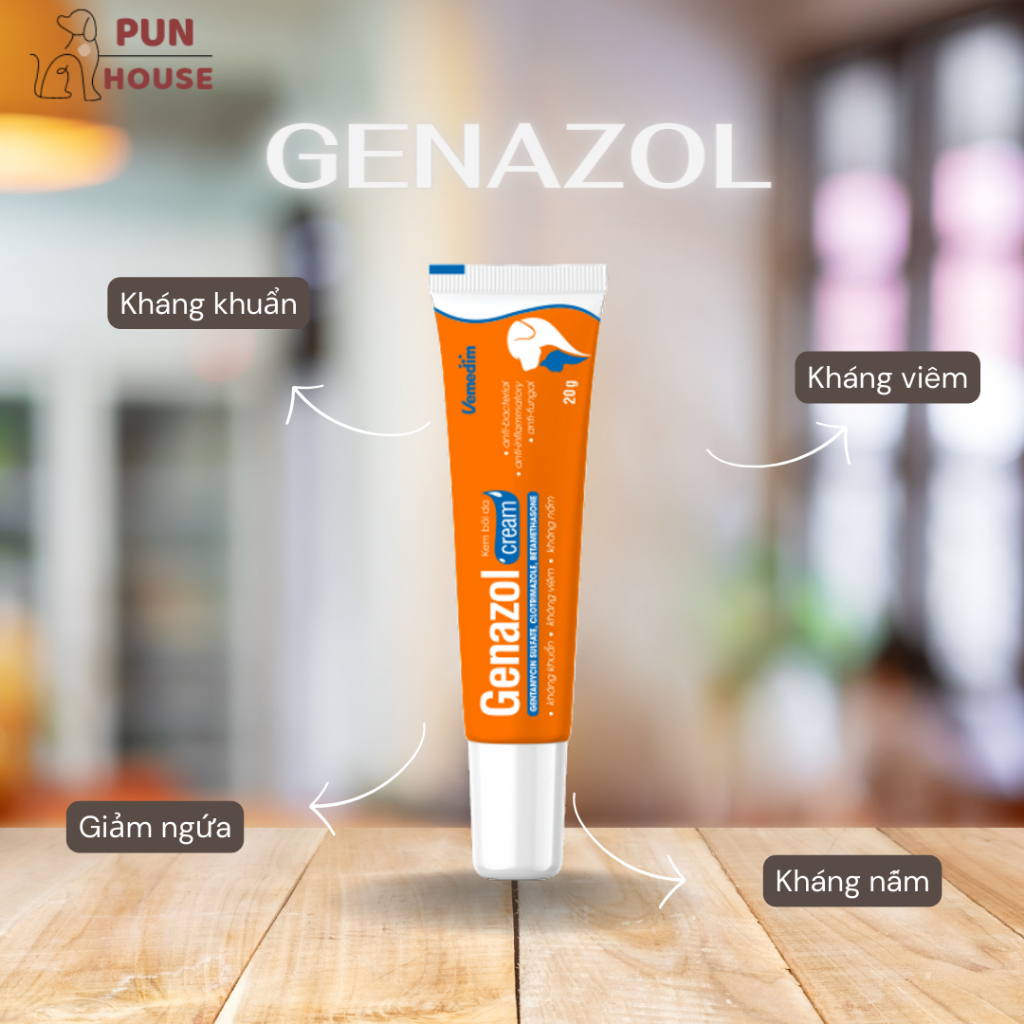 Genazol- Cream for dermatitis caused by bacteria and fungus on dogs and ...