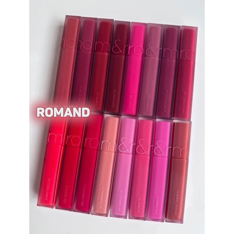 Romand Blur Fudge Tint Korean Cream Lipstick 5g (Color 1-16) | Shopee ...