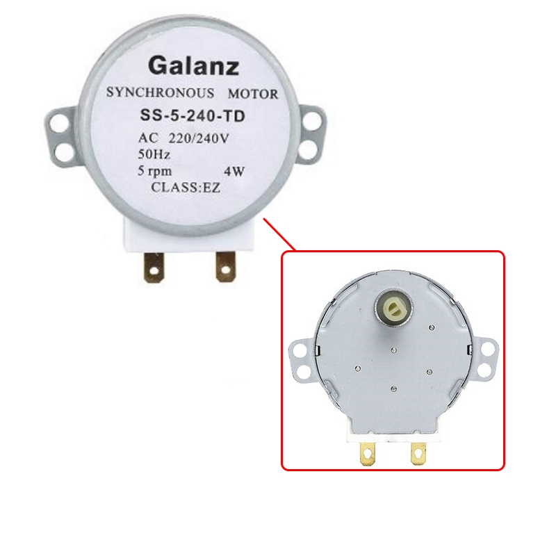 Microwave Disk Motor SS-5-240-TD 220V 4W D Shaft 5RPM | Shopee Malaysia