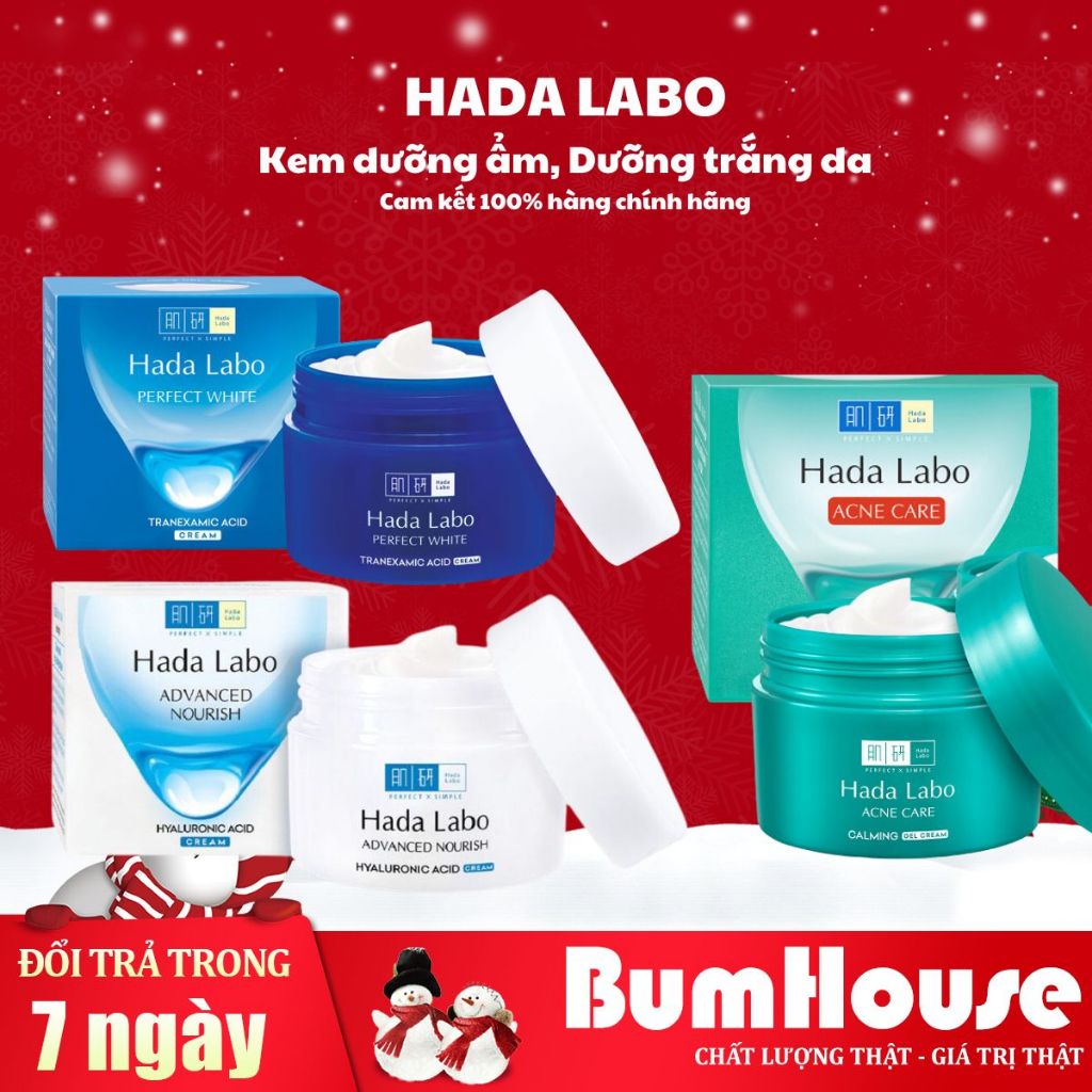 Hada Labo Perfect White/Advanced Nourish/Pro Anti Aging/ Acne Care Calming Cream 50g | Shopee ...