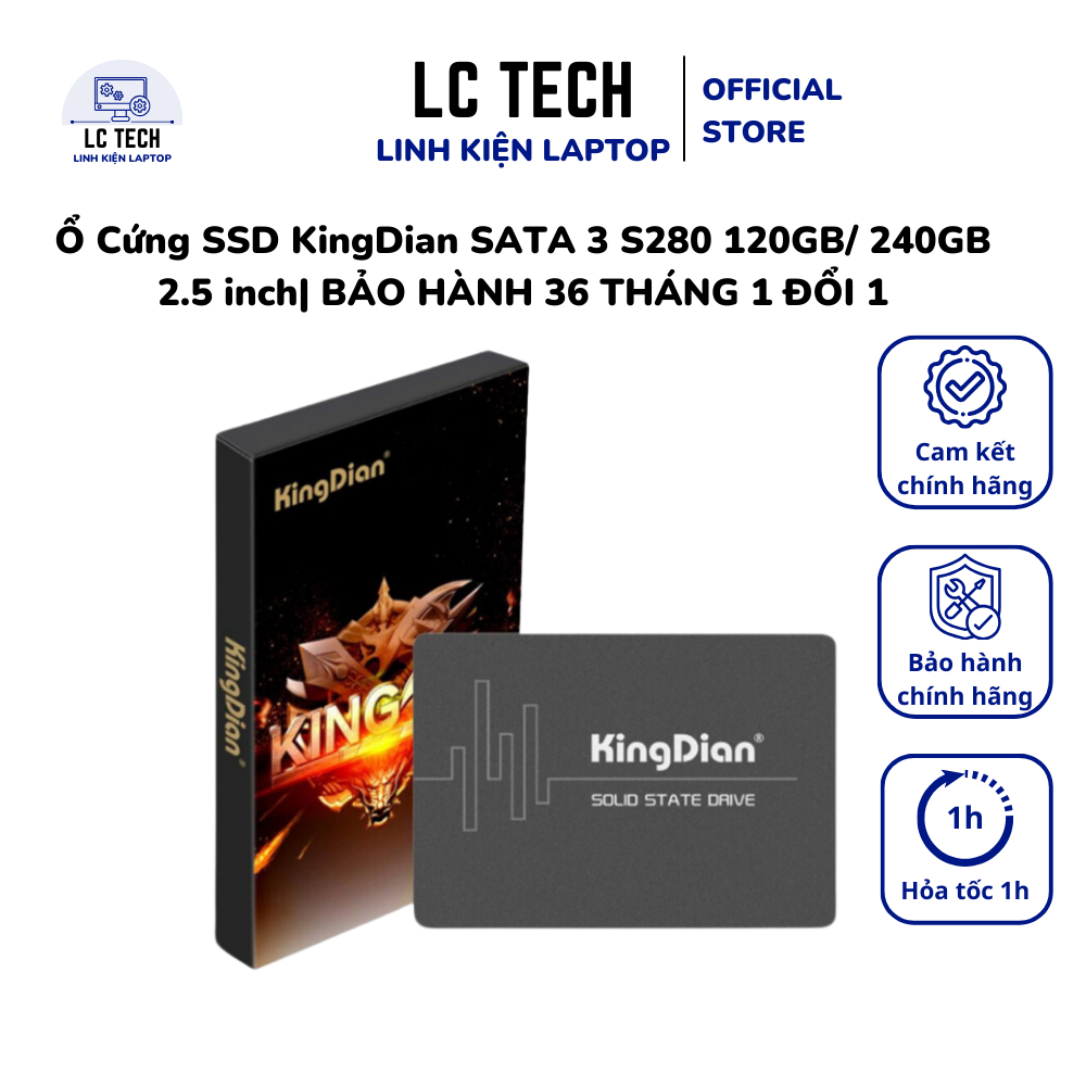 Kingdian SATA 3 S280 SSD Hard Drive 120GB/240GB/1TB| 1 for 1| Lc TECH LAPTOP COMPONENTS | Shopee ...