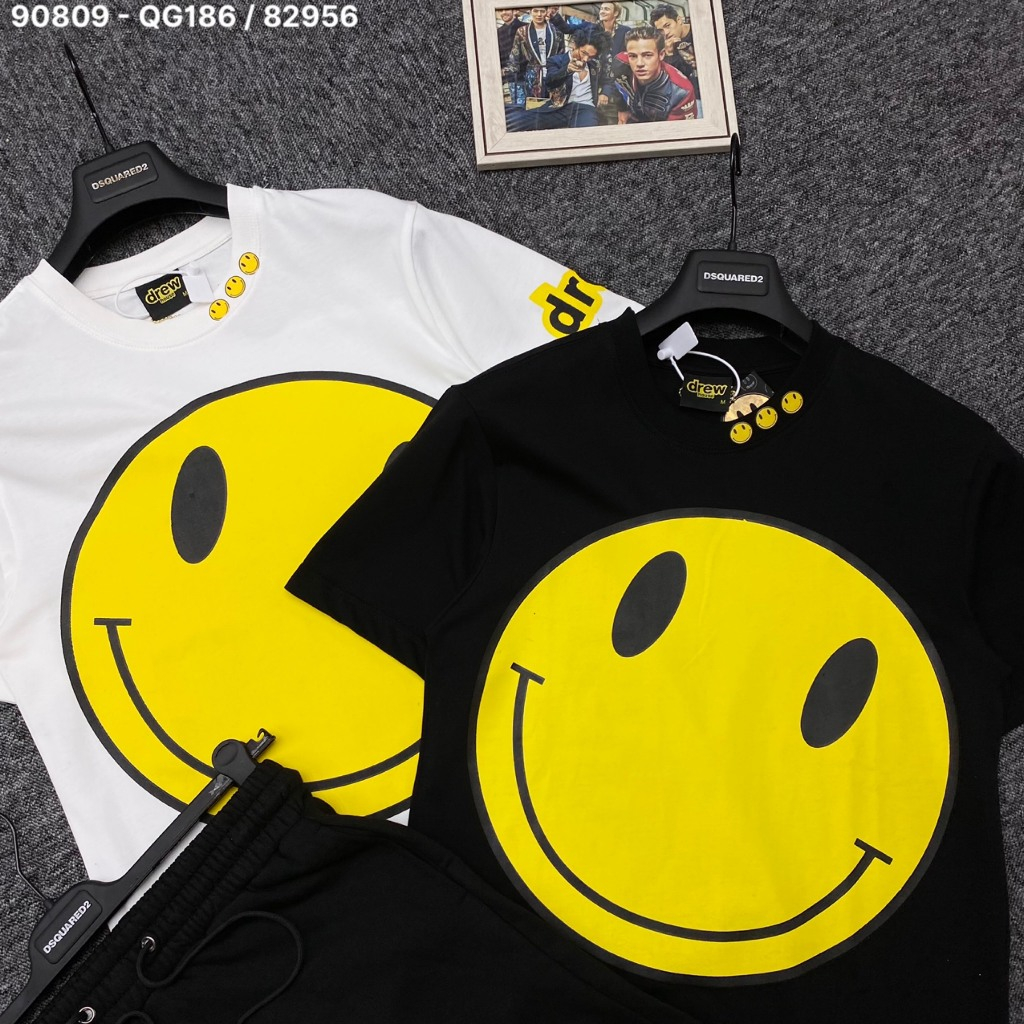 Drew Basic Unisex Wide Form Unisex Smiley T-Shirt. Smile T-shirt With ...