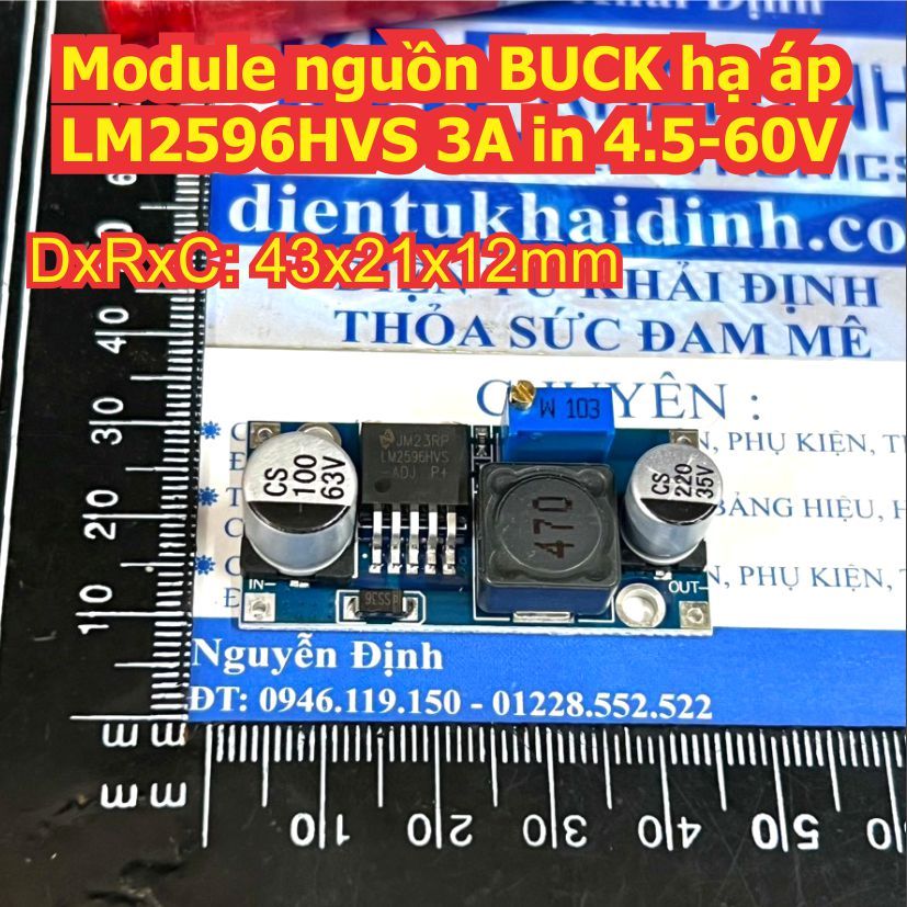 BUCK power Module low voltage reducer LM2596HVS LM2596 3A in 4.5-60V ...