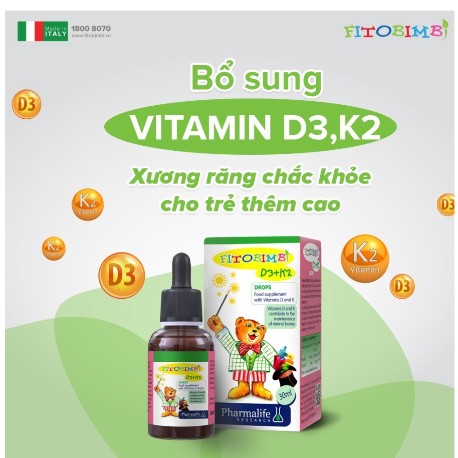 Fitobimbi D3K2 Syrup Supports Strong Bones and Teeth, Reduces the Risk ...