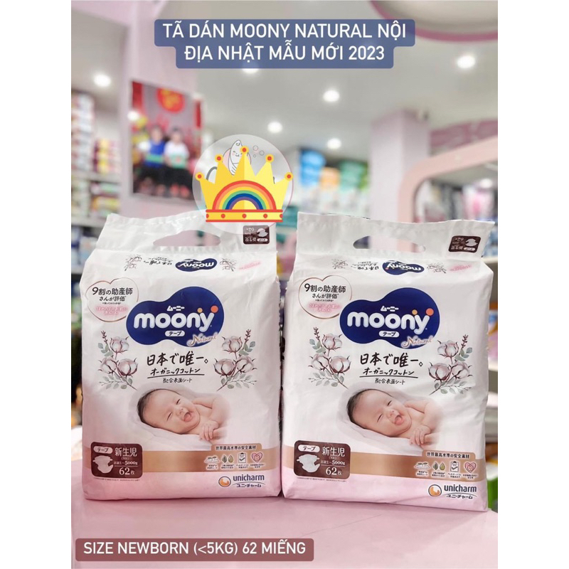 White Moony diapers/pants All Sizes NB62/S58/M48/L36/XL32 | Shopee Malaysia