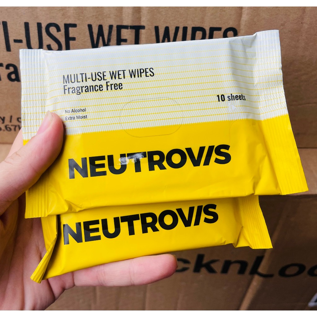 Combo of 10 packs of Neutrovis Multi-Purpose Wet Tissues (10 sheets ...