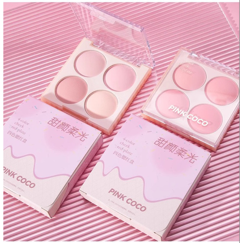 4-cell Pink CoCo Cheek Powder | Shopee Malaysia