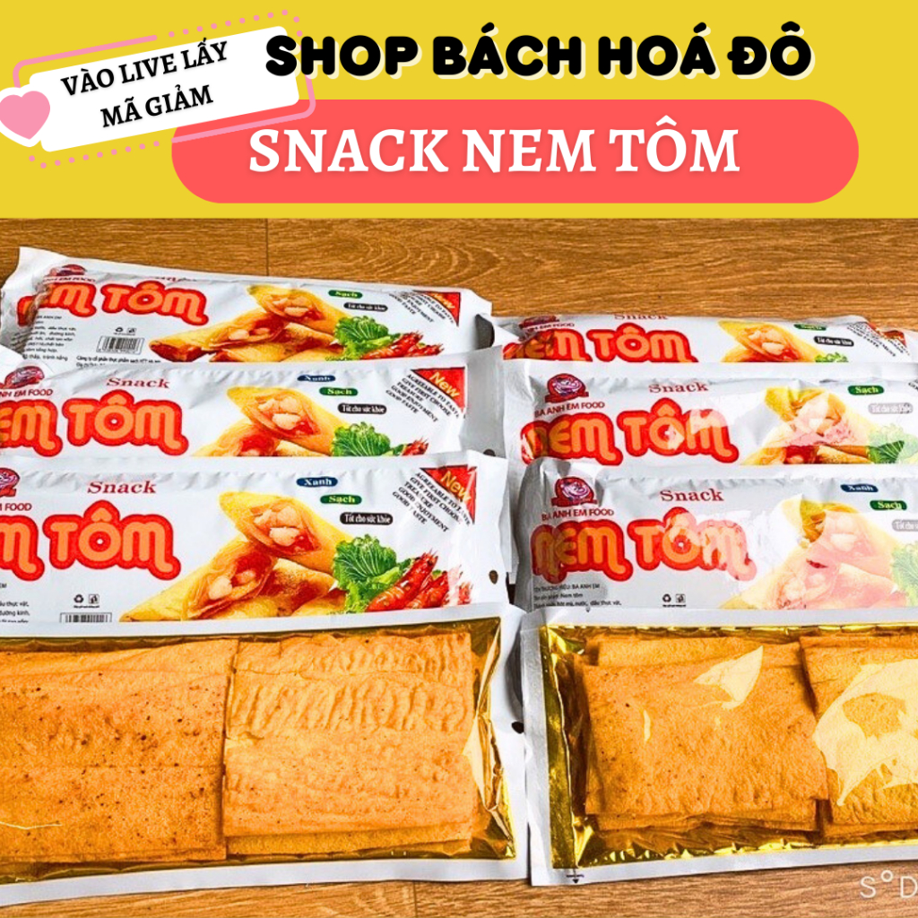 5 Packs of Ba Brothers Food Nem Tom Snack, Spicy Shredded Snack, school ...