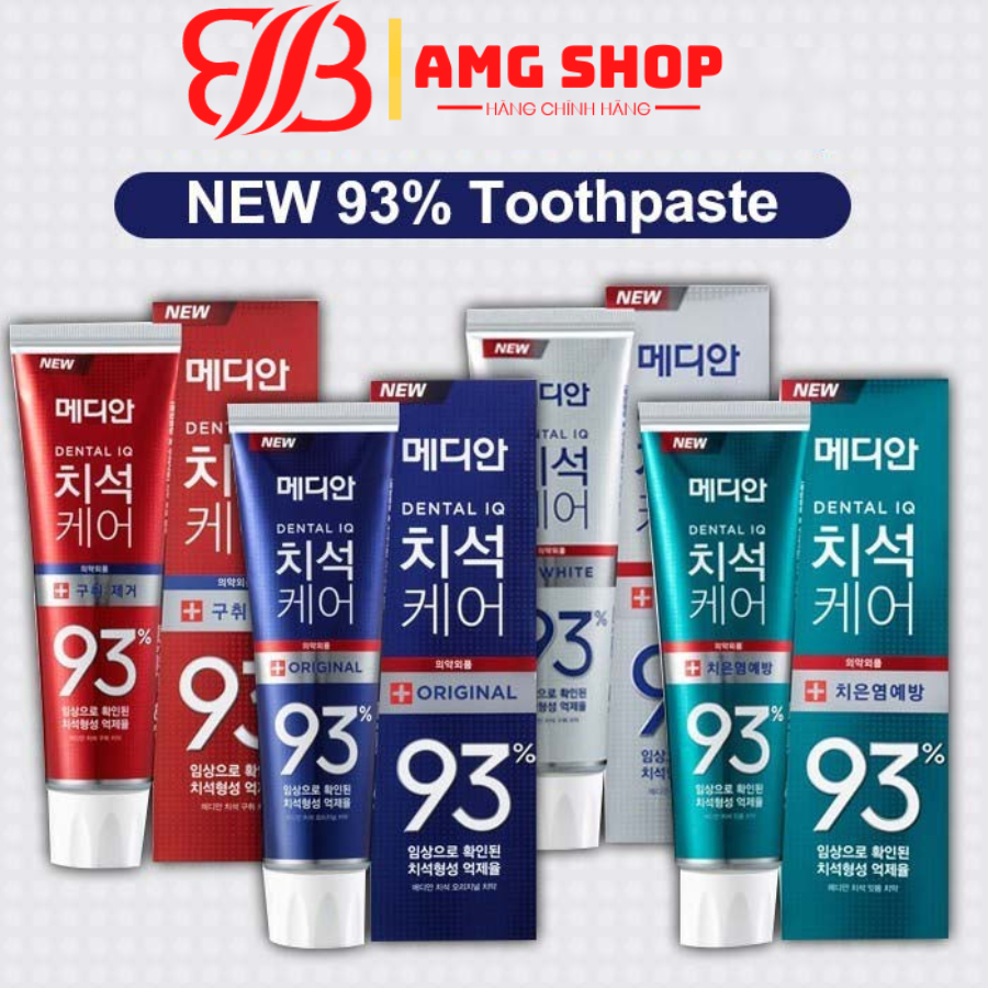 Median DENTAL IQ 93% Korean whitening toothpaste 120g shiny NCC ...