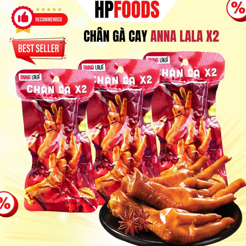 X2 Spicy Chicken Feet X2 Anna Lala Double Foot 60g-sized spicy chicken ...
