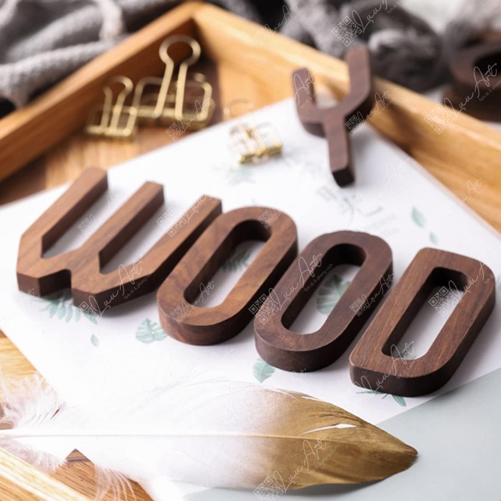 Decorative wooden letters, wall-mounted wooden letters are simply ...