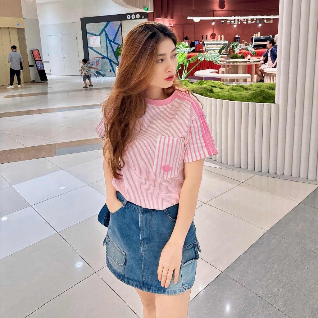 Super pretty women's T-shirt made of 100% 4-way Cotton, soft, cool ...